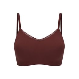 Schiesser Bustier ' Invisible Soft Lace ' Damen Gr&ouml;&szlig;e 80 burgunder