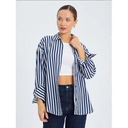 Mixray Bluse Damen Gr&ouml;&szlig;e L marine / wei&szlig;