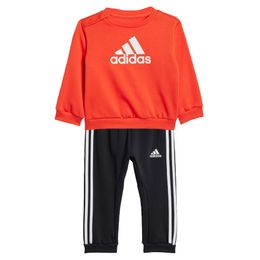 adidas Sportswear Trainingsanzug 'Badge of Sport' Jungen Gr&ouml;&szlig;e 74 hellrot / schwarz / wei&szlig;