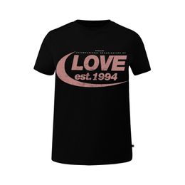 QS T-Shirt Damen Gr&ouml;&szlig;e S rosa / schwarz