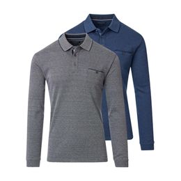 Casamoda Shirt 'Basic' Herren Gr&ouml;&szlig;e M blaumeliert