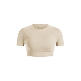Smilodox Crop Shirt ' Elna ' Damen Gr&ouml;&szlig;e XS taupe