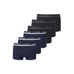 uncover by Schiesser Boxershorts Herren Gr&ouml;&szlig;e XXXL navy / graumeliert / schwarzmeliert / wei&szlig;