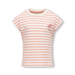 Only Girls Shirt M&auml;dchen Gr&ouml;&szlig;e 134 koralle / wei&szlig;