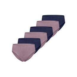 Schiesser Slip ' Cotton Essentials ' Damen Gr&ouml;&szlig;e M dunkelblau / mauve
