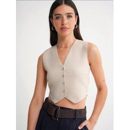 Mixray Strickweste Damen Gr&ouml;&szlig;e S/L beige