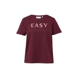 comma, Comma Casual Identity T-Shirt Damen Gr&ouml;&szlig;e 4XL pink / bordeaux