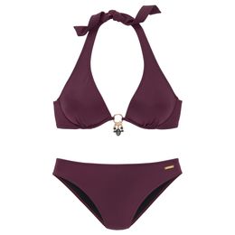 Bruno Banani Lm Bikini Damen Gr&ouml;&szlig;e XXL gold / aubergine / schwarz