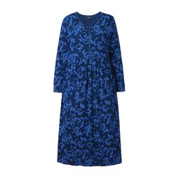 Ulla Popken Kleid Damen Gr&ouml;&szlig;e 46/48 blau / dunkelblau Winterkleid