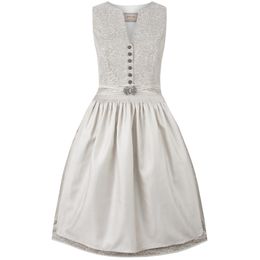 Stockerpoint Dirndl 'Nora' Damen Gr&ouml;&szlig;e 34 silbergrau / hellgrau