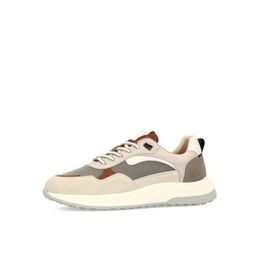 Manfield Sneaker Herren Gr&ouml;&szlig;e 45 beige / grau / bordeaux / schwarz