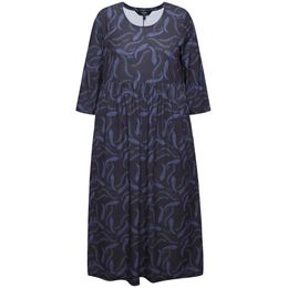 Ulla Popken Kleid Damen Gr&ouml;&szlig;e 66/68 blau Winterkleid