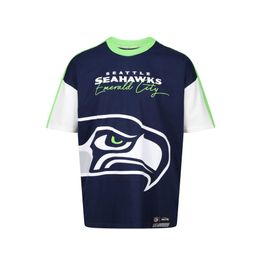 Recovered T-Shirt 'NFL Seahawks Seattle Cut and Sew Oversized' Herren Gr&ouml;&szlig;e L blau