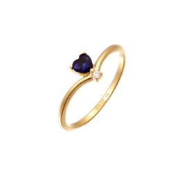 Elli DIAMONDS Ring Damen Gr&ouml;&szlig;e 52 blau / gold