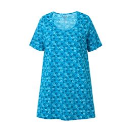 Ulla Popken Shirt Damen Gr&ouml;&szlig;e XXXL/4XL blau / aqua / wei&szlig;