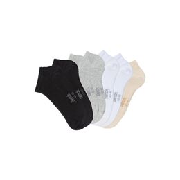 Bench Socken Damen Gr&ouml;&szlig;e 43/46 beige / graumeliert / schwarz / wei&szlig;