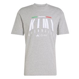 adidas Performance Funktionsshirt 'Mercedes - AMG Petronas Formula One Team Kimi Antonelli' Herren Gr&ouml;&szlig;e 4XL graumeliert / gr&uuml;n / rot / wei&szlig;
