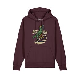 Watapparel Sweatshirt ' T-Rex Fahrrad ' Herren Gr&ouml;&szlig;e M mischfarben / dunkelrot