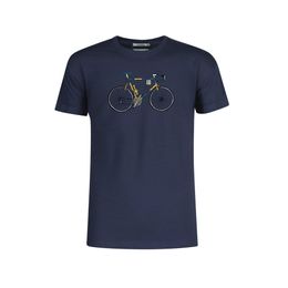 Greenbomb T-Shirt 'Bike Knut' Herren Gr&ouml;&szlig;e S navy / gelb / schwarz / wei&szlig;