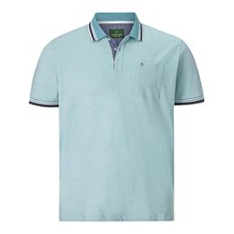 CHARLES COLBY Poloshirt Herren Gr&ouml;&szlig;e L Gro&szlig;e Gr&ouml;&szlig;en marine / petrol / wei&szlig;