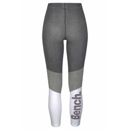 Bench Leggings Damen Gr&ouml;&szlig;e L grau / dunkelgrau / wei&szlig;
