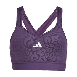 adidas Sportswear Sport-BH 'All Sports Animal Print Marshmallow Print' M&auml;dchen Gr&ouml;&szlig;e 128 dunkellila / wei&szlig;