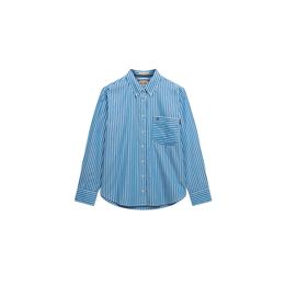 Superdry & Co Bluse 'Poplin' Damen Gr&ouml;&szlig;e XXL blau / wei&szlig;