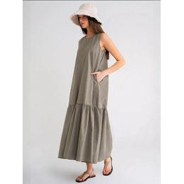 Mixray Kleid Damen Gr&ouml;&szlig;e 36 khaki Winterkleid
