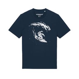 Watapparel T-Shirt ' Surfing Spaceman ' Herren Gr&ouml;&szlig;e XL dunkelblau / wei&szlig;