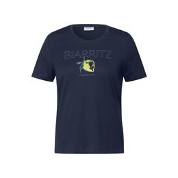 Cecil T-Shirt Damen Gr&ouml;&szlig;e XXL navy / gelb