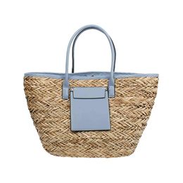 Loevenich Strandtasche Damen Gr&ouml;&szlig;e One Size beige / taubenblau / brokat