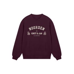 F4NT4STIC Sweatshirt 'Knut & Jan Hamburg' Herren Gr&ouml;&szlig;e L bordeaux