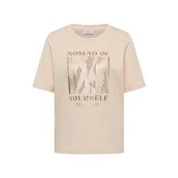 Cecil T-Shirt Damen Gr&ouml;&szlig;e M beige / gold