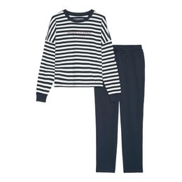 Marc O'Polo Marc O'polo Pyjama ' Mix & Match Cotton ' Damen Gr&ouml;&szlig;e M blau / wei&szlig; Winterkleid