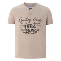 Jan Vanderstorm T-Shirt 'Nante' Herren Gr&ouml;&szlig;e XL Gro&szlig;e Gr&ouml;&szlig;en beige / schwarz
