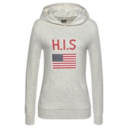 H.I.S. H.I.S Sweatshirt Damen Gr&ouml;&szlig;e XXL blau / graumeliert / blutrot / wei&szlig;