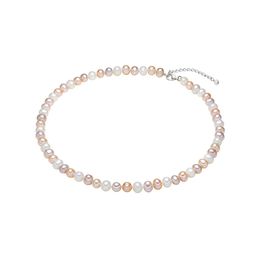 Valero Pearls Kette Damen Gr&ouml;&szlig;e 45 creme / ros&eacute; / silber