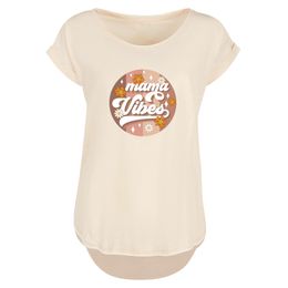 F4NT4STIC T-Shirt 'Mothers Day Mama Vibes Vintage Inspired Motherhood' Damen Gr&ouml;&szlig;e XL sand / braun / orange / wei&szlig;