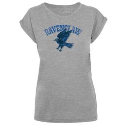 F4NT4STIC T-Shirt 'Harry Potter Ravenclaw Sport Emblem' Damen Gr&ouml;&szlig;e XL blau / graumeliert / schwarz