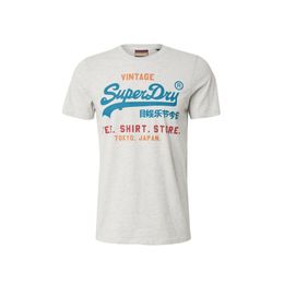 Superdry & Co T-Shirt 'Cali' Herren Gr&ouml;&szlig;e L blau / graumeliert / orange / rot