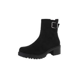 Ital-Design Stiefelette Damen Gr&ouml;&szlig;e 39 schwarz Winterschuhe