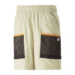 Puma Shorts 'Downtown' Herren Gr&ouml;&szlig;e 35/36 dunkelbeige / orange / schwarz