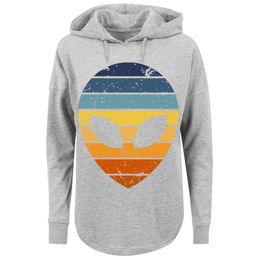 F4NT4STIC Sweatshirt 'Alien Sonnenuntergang Retro' Damen Gr&ouml;&szlig;e L grau / mischfarben