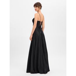 LUXUAR Fashion Abendkleid Damen Gr&ouml;&szlig;e 36 schwarz / silber Winterkleid