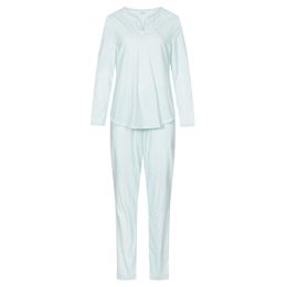 R&ouml;sch R&ouml;sch Pyjama ' Mustermix ' Damen Gr&ouml;&szlig;e L mint / wei&szlig; Winterkleid