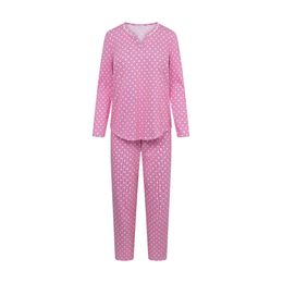 R&ouml;sch R&ouml;sch Pyjama 'Mustermix' Damen Gr&ouml;&szlig;e XL fuchsia / wei&szlig; Winterkleid