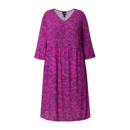 Ulla Popken Kleid Damen Gr&ouml;&szlig;e 50/52 cyclam / neonlila Winterkleid
