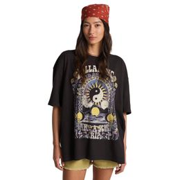 Billabong Funktionsshirt 'Surf Trip' Damen Gr&ouml;&szlig;e XL lila / schwarz / wei&szlig;