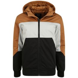 !Solid &Uuml;bergangsjacke Herren Gr&ouml;&szlig;e L ocker / schwarz / wei&szlig;