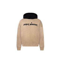 PEQUS Sweatshirt Herren Gr&ouml;&szlig;e L beige / schwarz